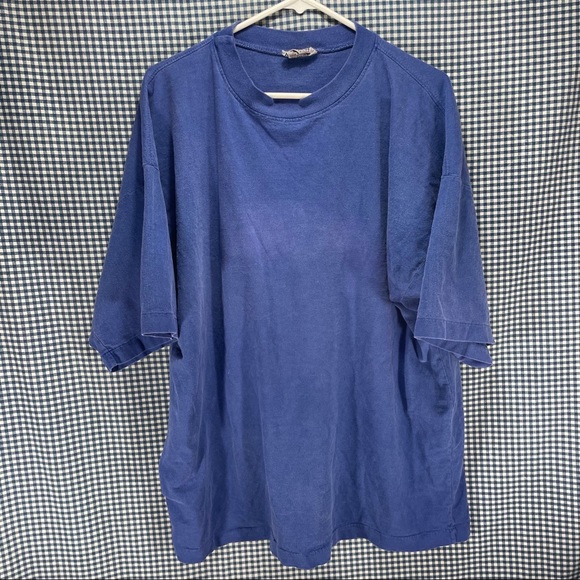 Vintage | Shirts | Vintage Pure Stuff Blue Blank Tshirt Mens Siz Xl ...